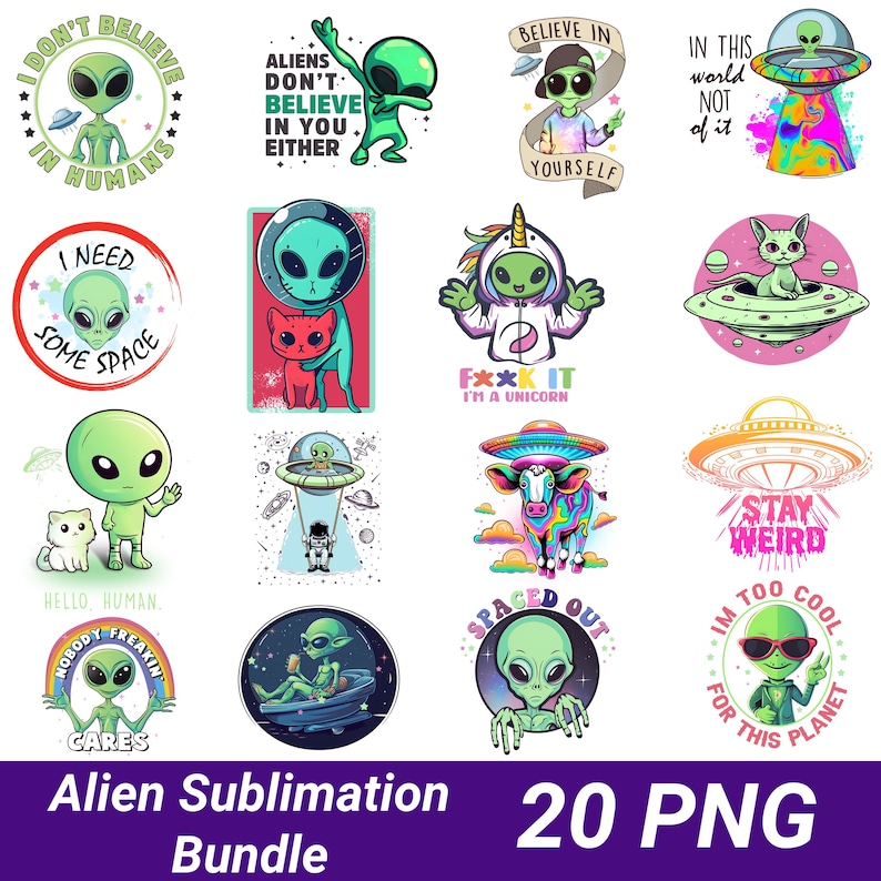 20 PNG, Alien Png, Funny Alien Shirt Png, UFO Alien, Space Png, Alien ...