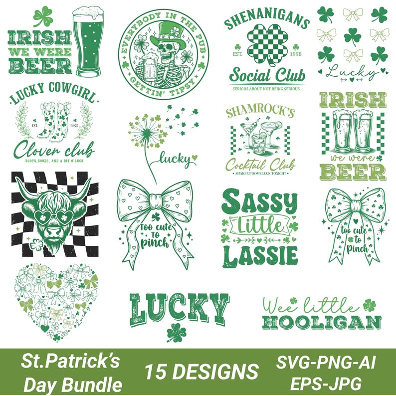 St PATRICKS SVG Bundle, Lucky Svg, St. Patrick's Day Clipart, Saint ...