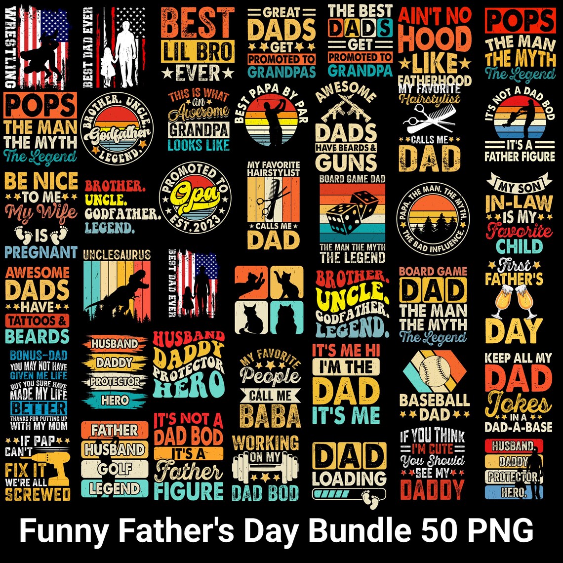 Father's Day Sublimation Bundle, Best Dad Ever Png, Sublimation Design ...