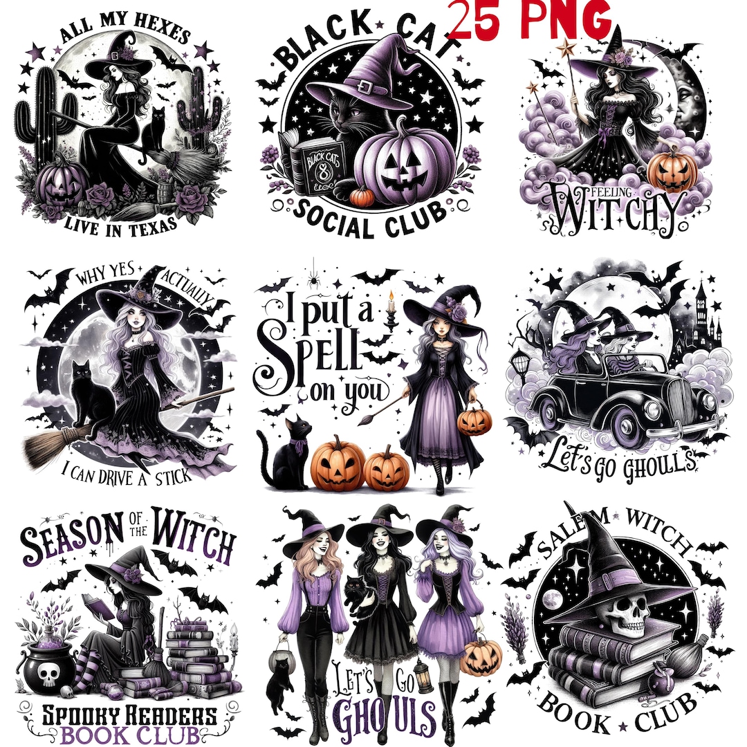 Witchy Svg, Witchy Svg Bundle, Witchy T-shirt Design, Witchy Vector ...