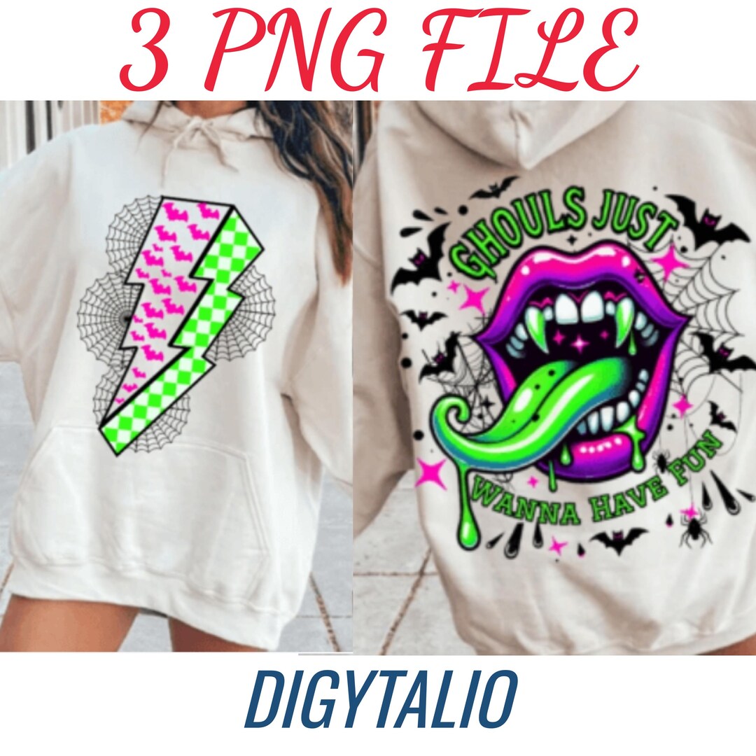 Retro Ghouls Just Wanna Have Fun PNG | Cute Ghost PNG | Pumpkin Season ...