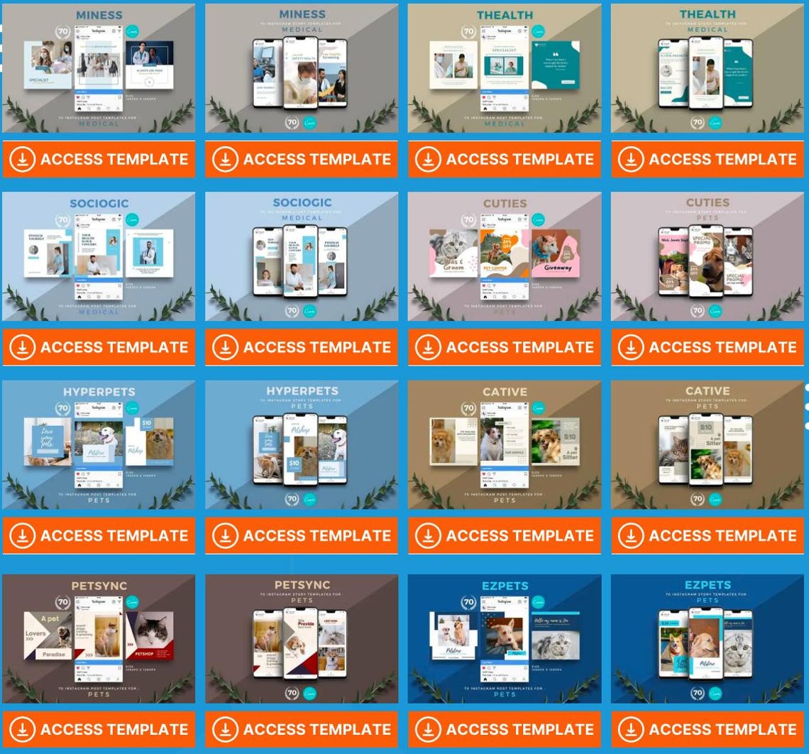 Instagram Profile Mock-up Editable Canva Templates, Social Media ...