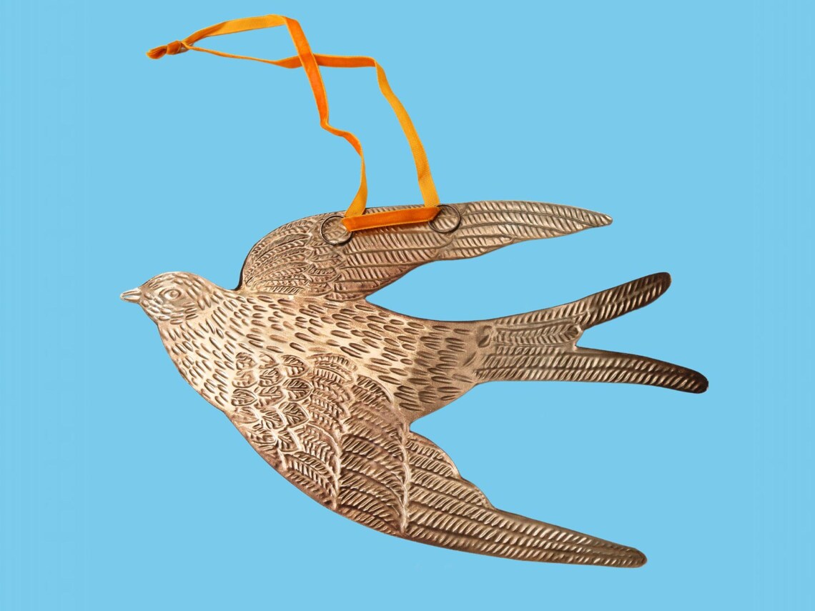 Large Flying Bird Ex Voto Decoration Antique Gold / Silver - Etsy