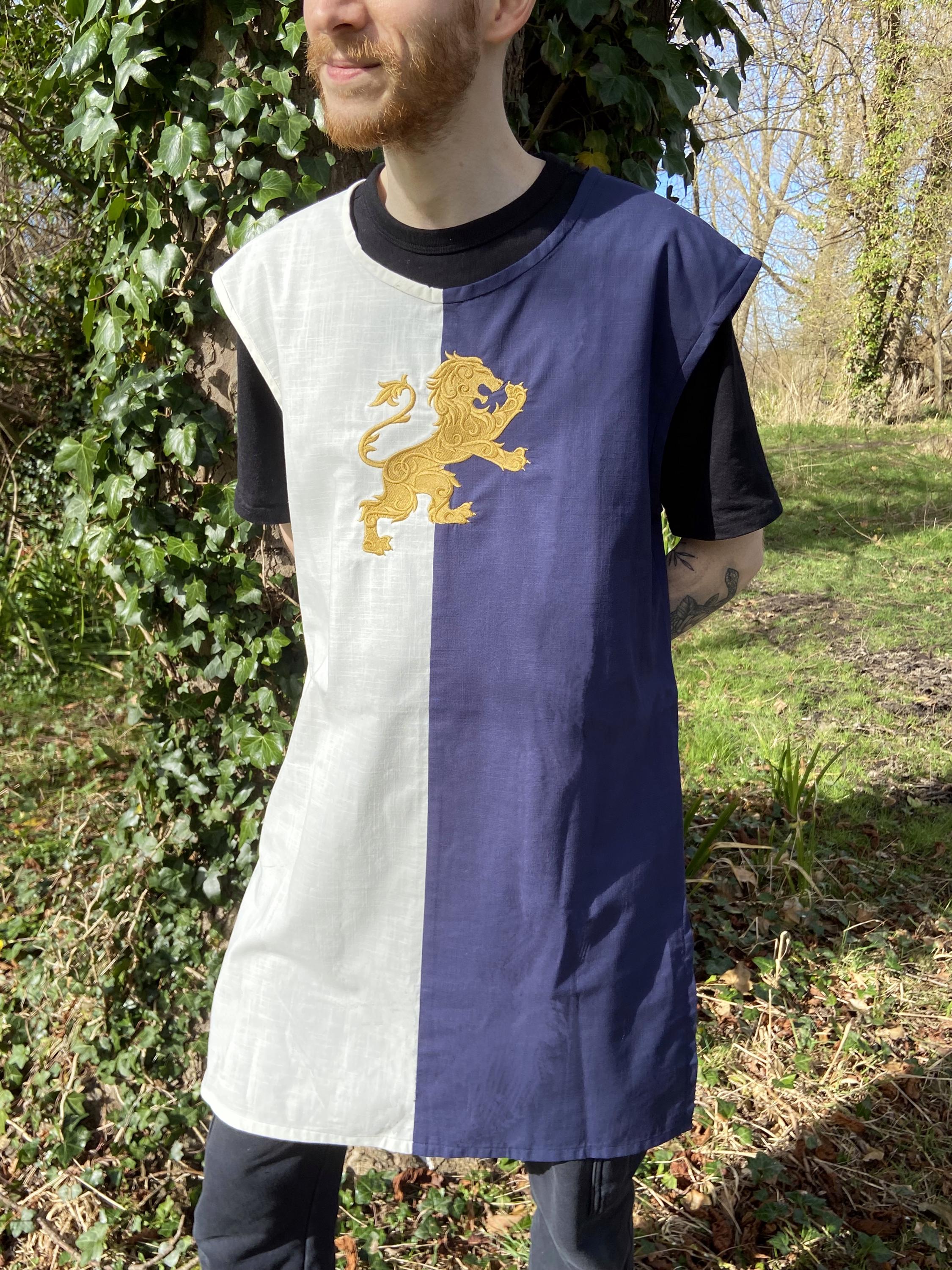 Heraldry Embroidered Medieval Cotton Tabard Surcoat for Reenactment ...