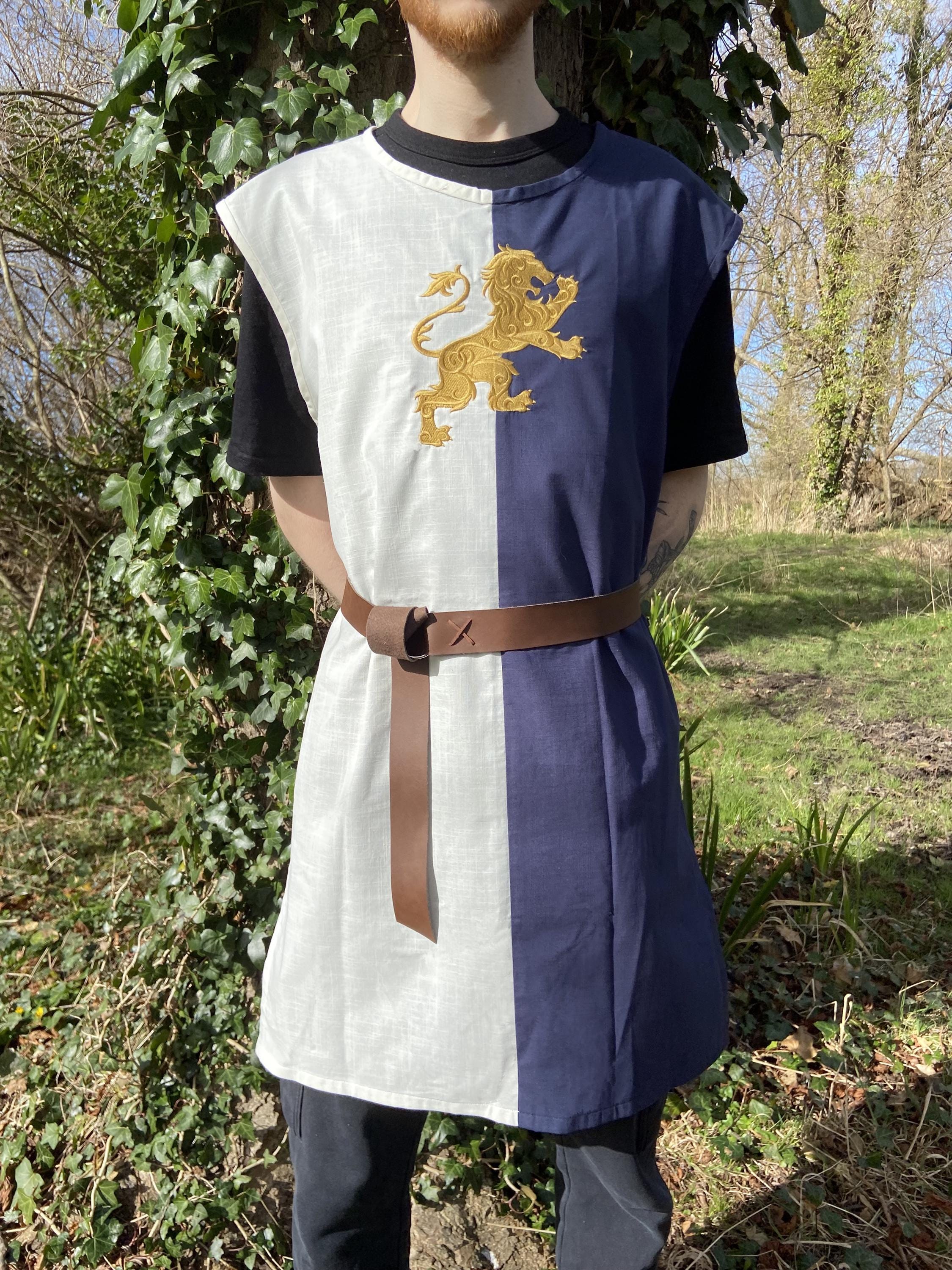 Heraldry Embroidered Medieval Cotton Tabard Surcoat for Reenactment ...