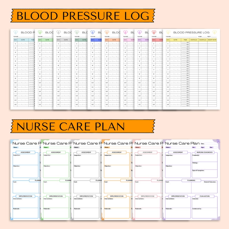 Nursing Template Bundle, Nurse Note Digital Download, Medication To-do ...