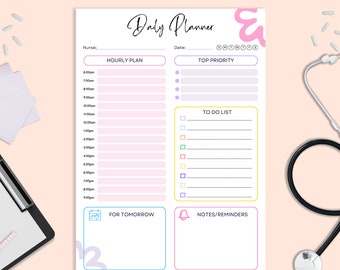 Printable Nurse to Do List Paper, Nurse Notes Template, Medsurg Nurse ...