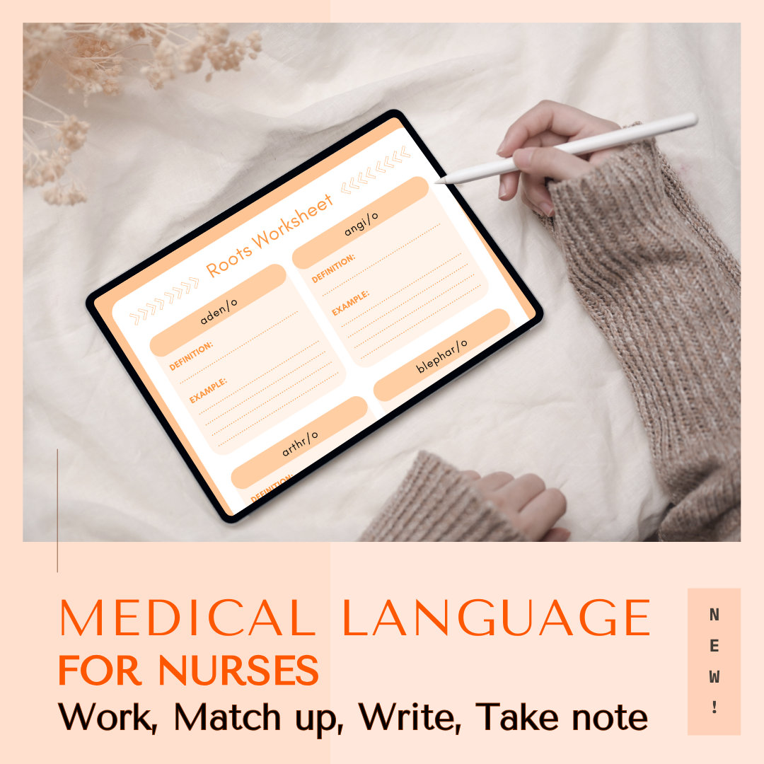 Prefixes, Suffixes, Roots for Nursing Students, Nursing School, Digital ...