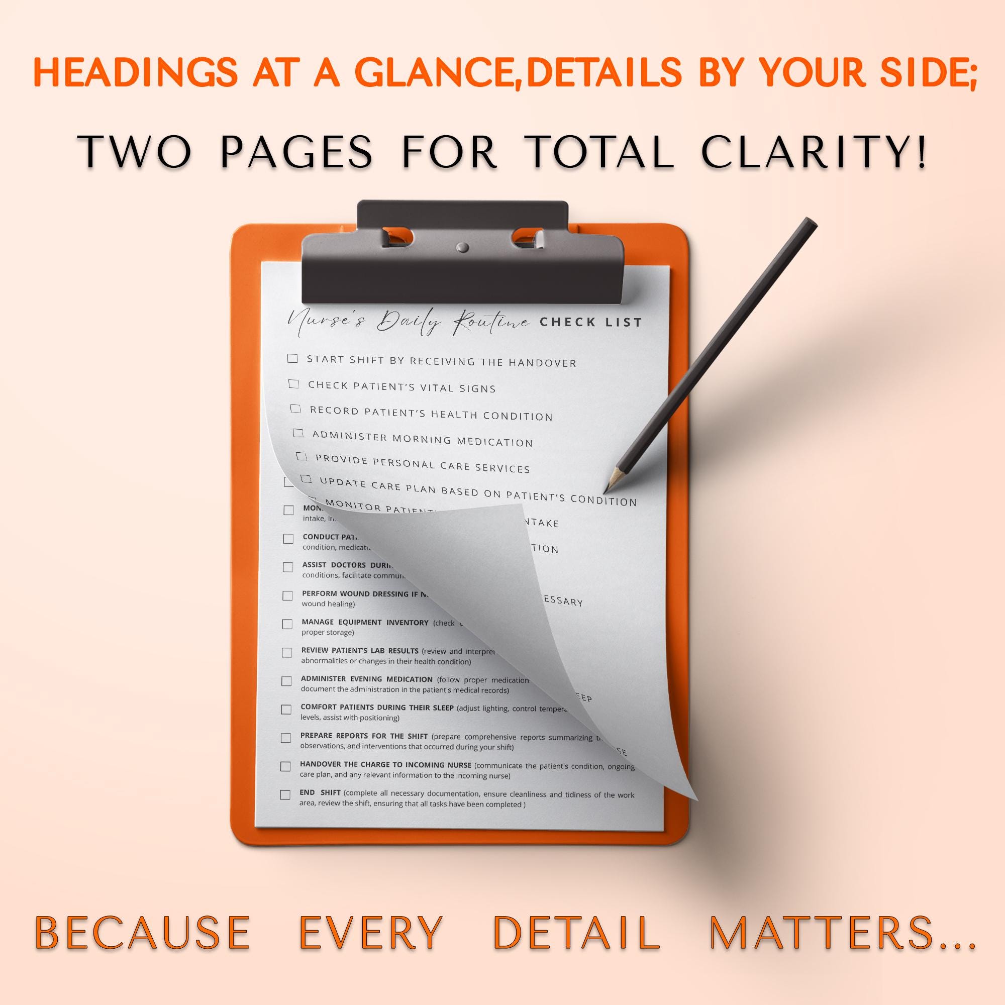 Printable Daily Nurse Routine List, Nursing to Do List, Shift Routine ...