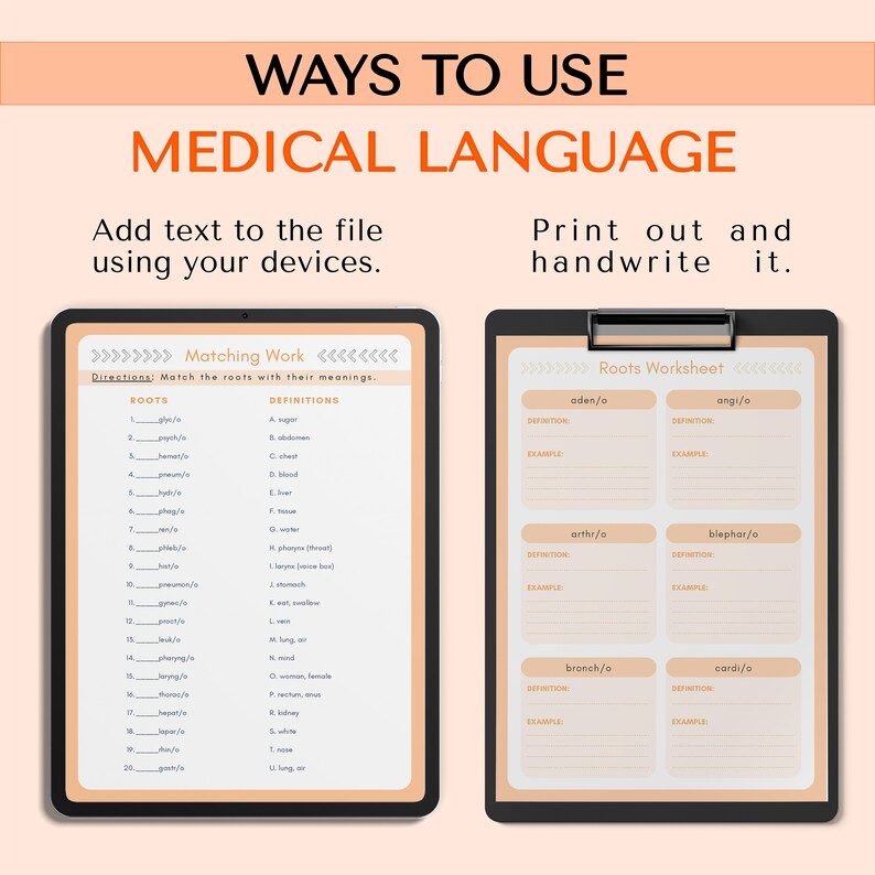 Prefixes, Suffixes, Roots for Nursing Students, Nursing School, Digital ...
