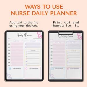 Printable Nurse Daily Planner, Nurse to Do List Paper, Nurse Notes ...