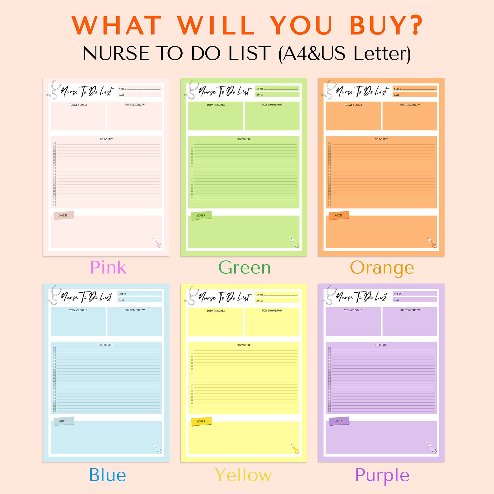 Nurse to Do List, Nurse Note, Nurse Planner, Nursing Student, to Do ...