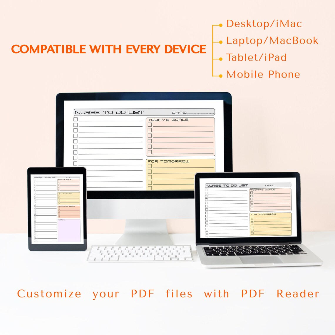 Printable Nurse to Do List Paper, Nurse Notes Template, Medsurg Nurse ...