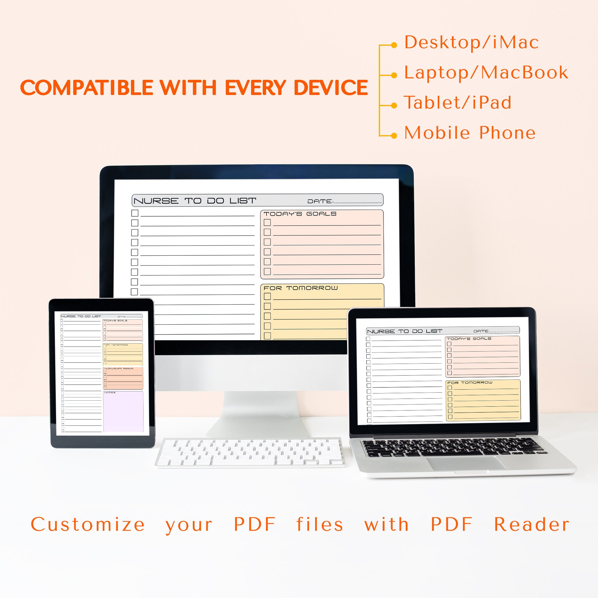 Printable Nurse to Do List Paper, Nurse Notes Template, Medsurg Nurse ...