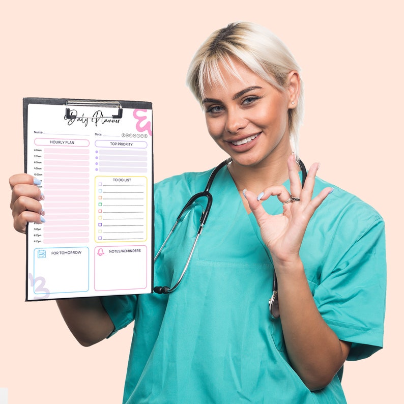 Printable Nurse Daily Planner, Nurse to Do List Paper, Nurse Notes ...