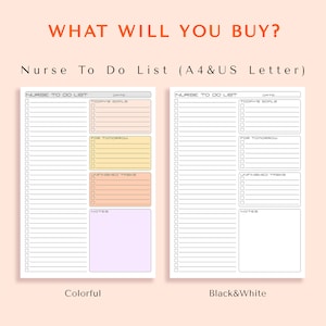 Printable Nurse to Do List Paper, Nurse Notes Template, Medsurg Nurse ...