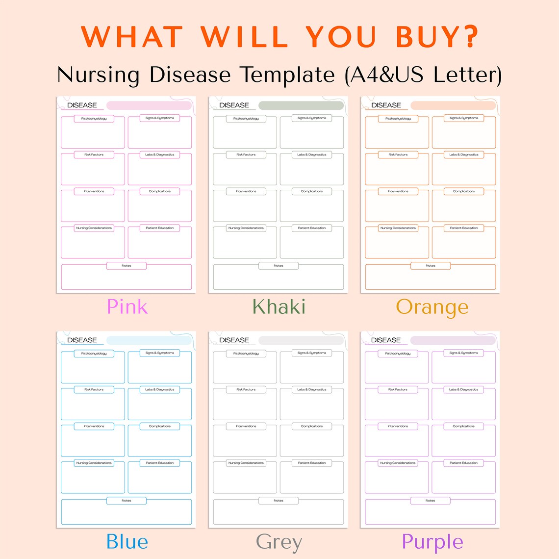 Disease Notes Template, Disease Process, Nursing School, Nurse ...