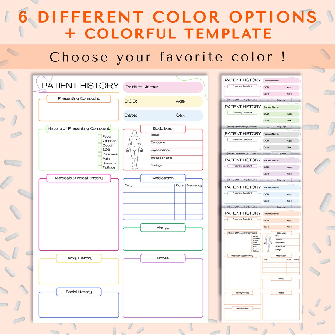 Patient History Template, Patient Assessment, Medsurg Nurse, Nursing ...