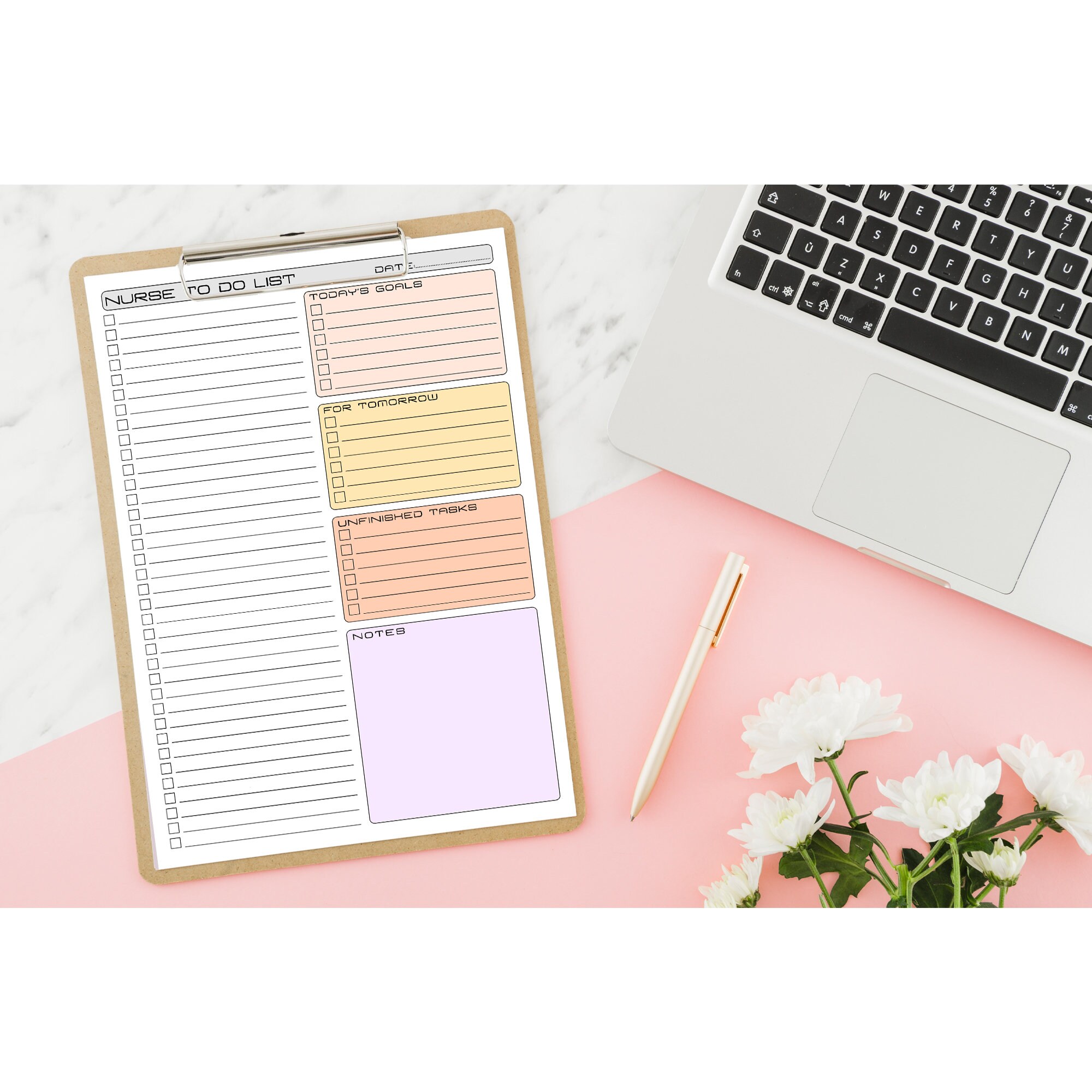 Printable Nurse to Do List Paper, Nurse Notes Template, Medsurg Nurse ...