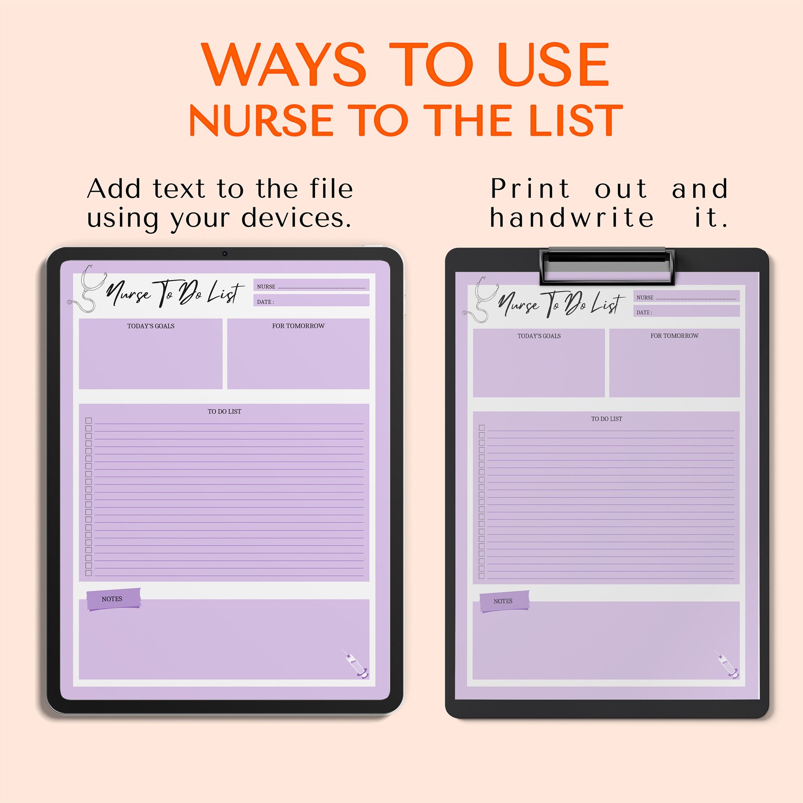 Nurse to Do List, Nurse Note, Nurse Planner, Nursing Student, to Do ...