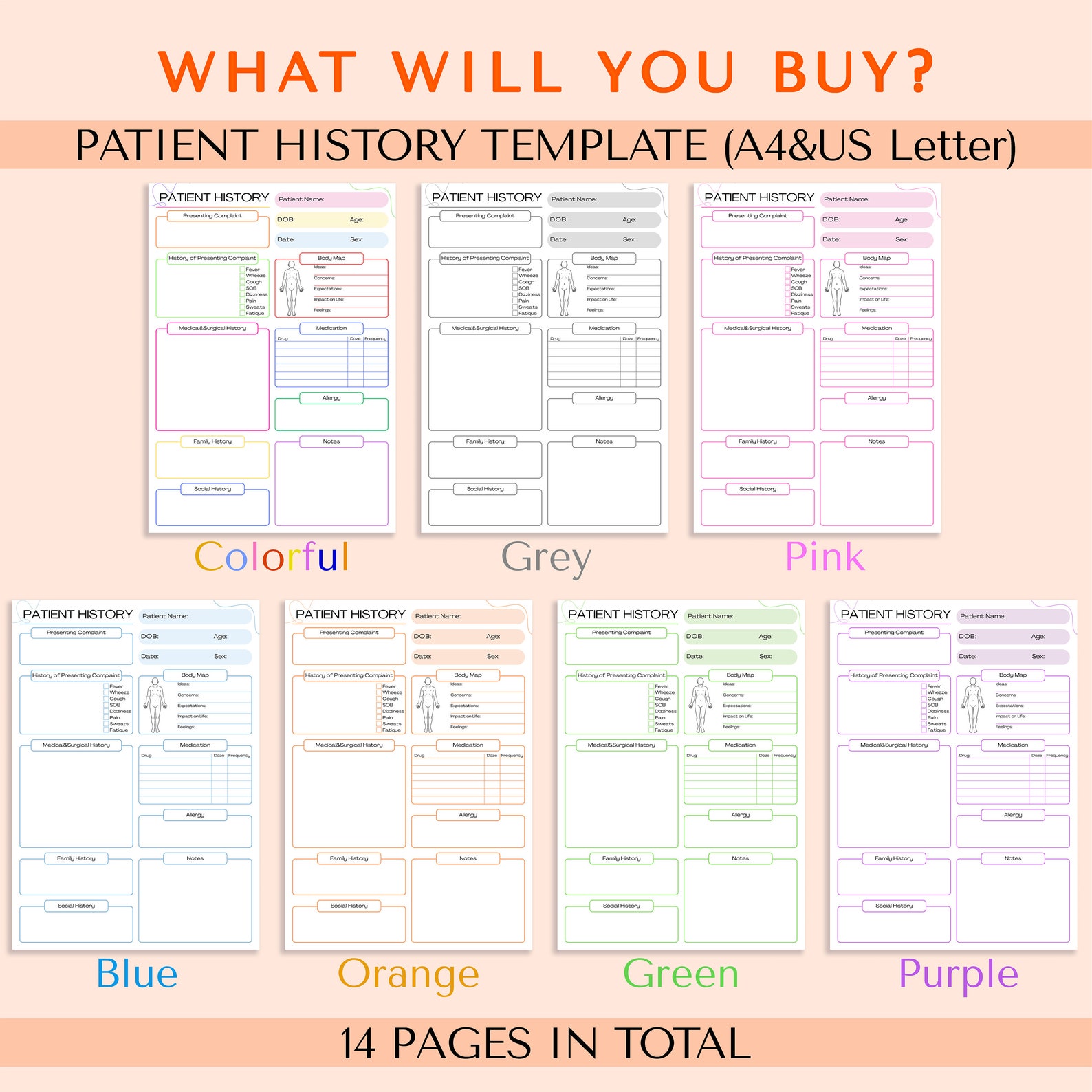 Patient History Template, Patient Assessment, Medsurg Nurse, Nursing ...