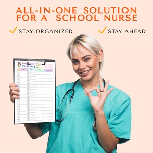 School Nurse Student Visit Log, Health Officer, Student Tracker ...