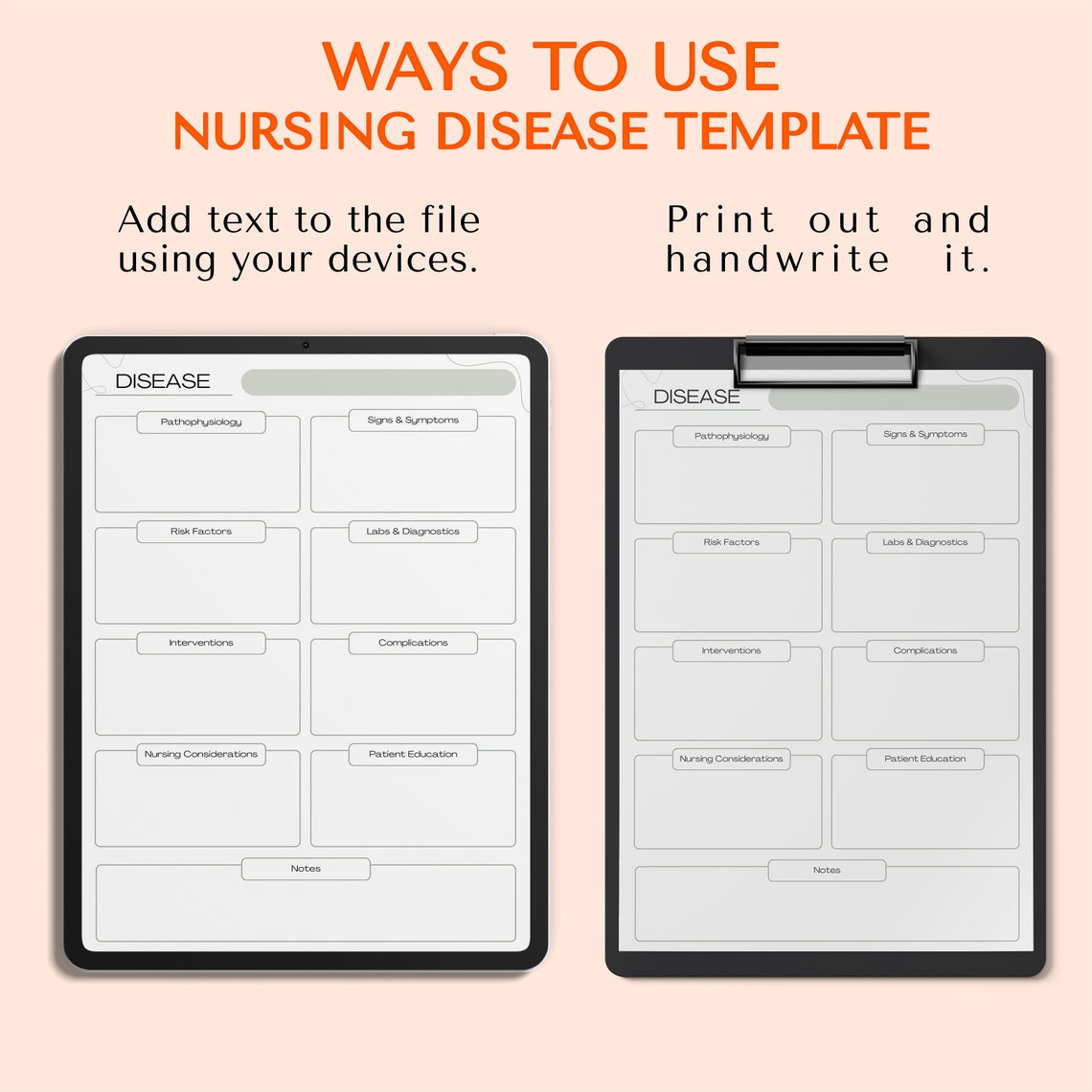 Disease Notes Template, Disease Process, Nursing School, Nurse ...