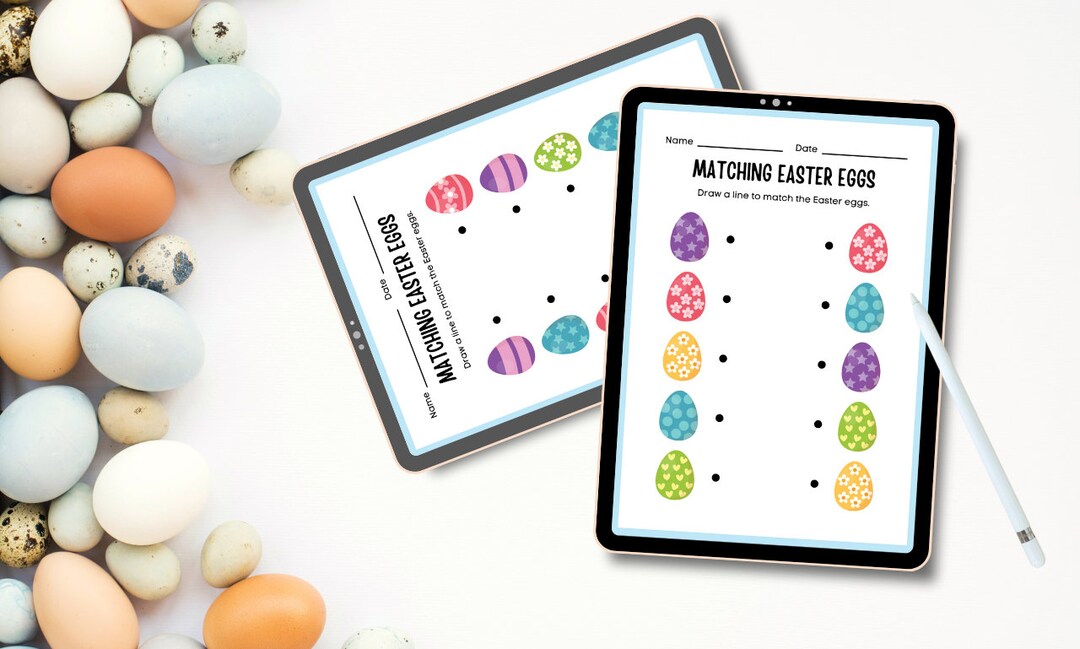 Matching Easter Eggs Activity for Kids, Preschool Easter, - Etsy