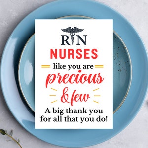 Nurse Appreciation Thank You Card, Nurse Thank You Printable Card ...
