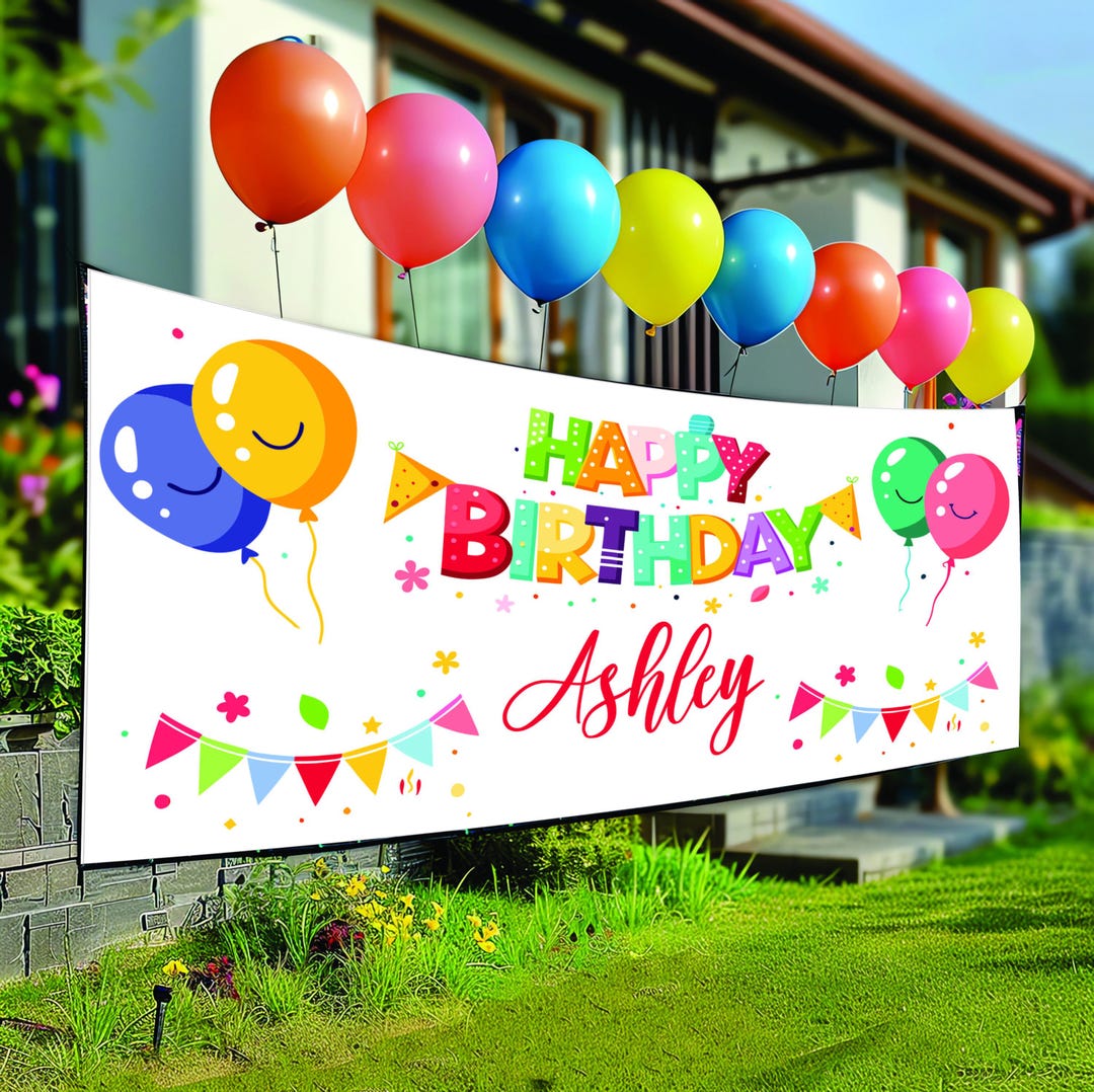 Custom Birthday Banner, Custom Party Banner, Custom Birthday Banner ...