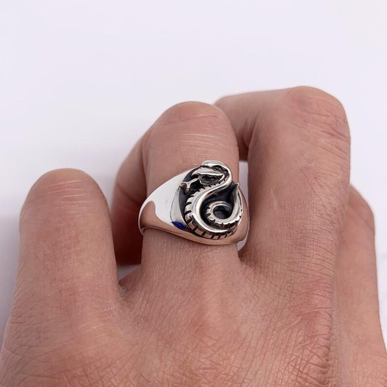 Malfoy Badge Ring, Wizard Ring, Magician Snake Ring, Magician Wizard ...