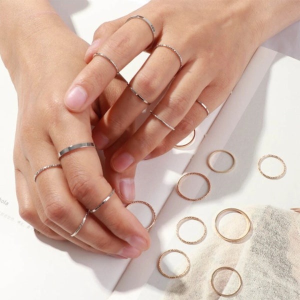Stackable Rings - Etsy