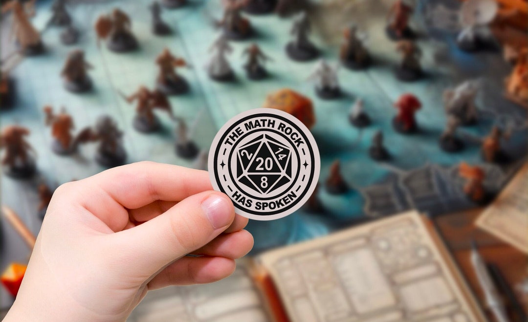 The Math Rock Has Spoken Sticker D&D, Dnd, Pathfinder, Ttrpg, Rpg, Dice ...