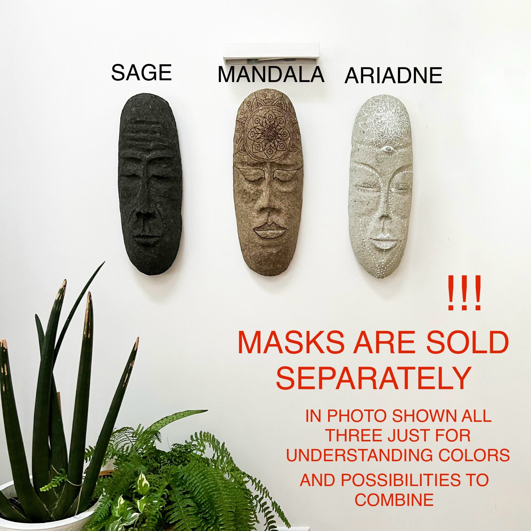 Very Big Wall Sculpture MANDALA Handmade Paper Mache Mask-rustic Wall ...