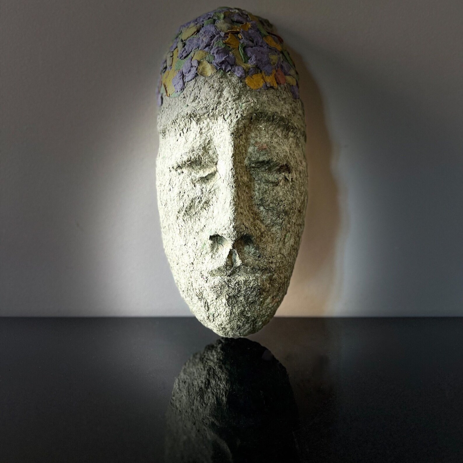 Set of 2 Wall Sculptures BRAIN POETRY handmade Paper Mache Home Decor ...