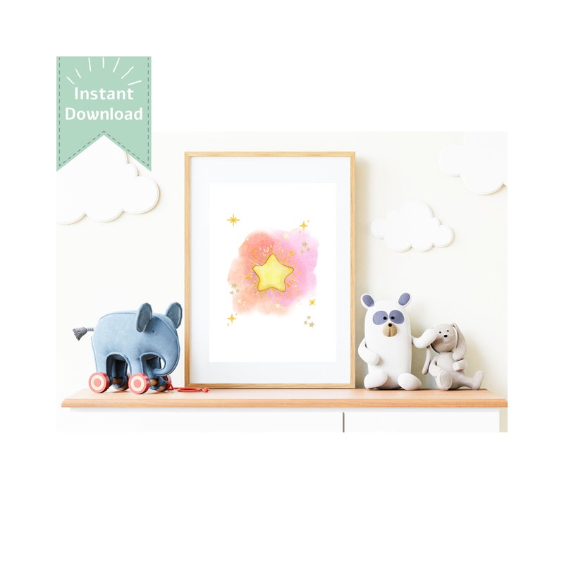 Pink Gold Star - Etsy