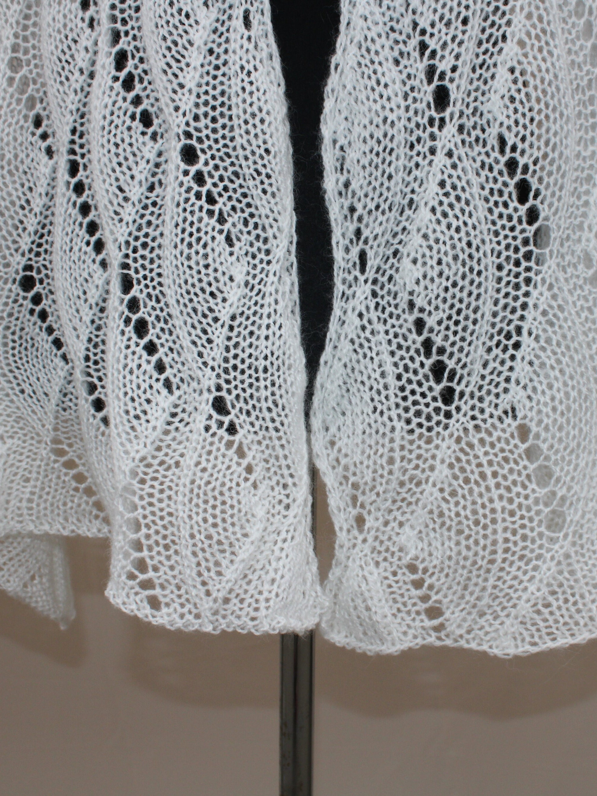 Waves Knitting Scarf Pattern, PDF File, Lace Knit Pattern, Knit Scarf ...