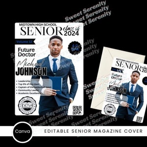 Personalized Senior Magazine Cover Template - Editable and Customizable ...