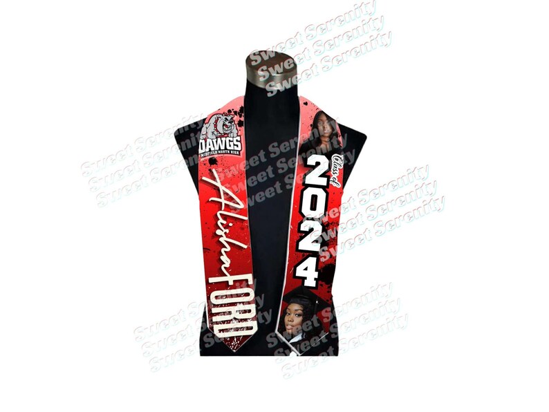 Customizable Graduation Stole Template - Personalized Design - Etsy