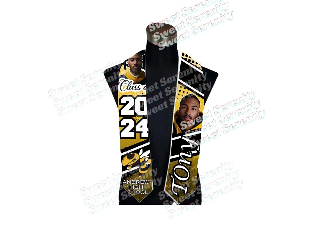 Customizable Graduation Stole Template - Personalized Design - Etsy