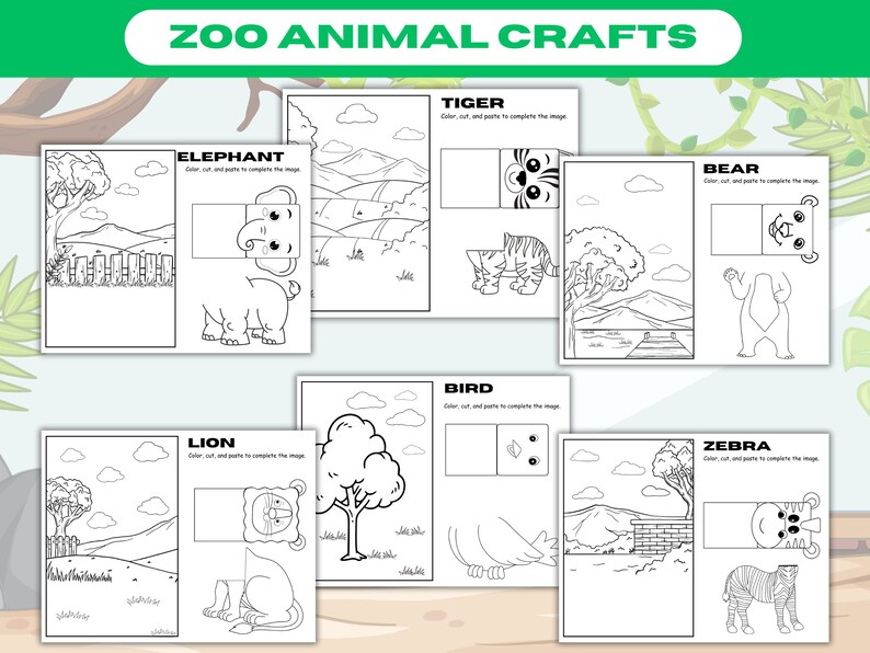 Zoo Animal Crafts - Etsy