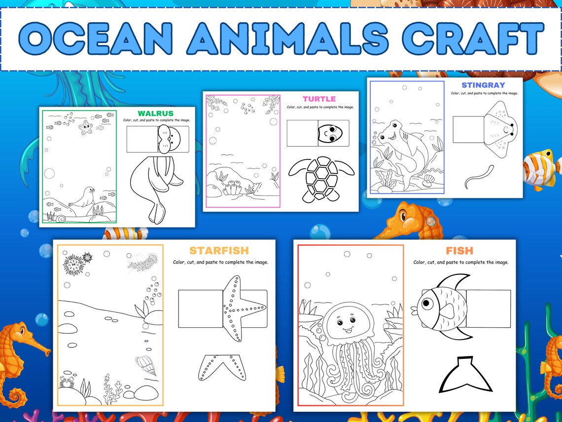 Ocean Animals Craft - Etsy