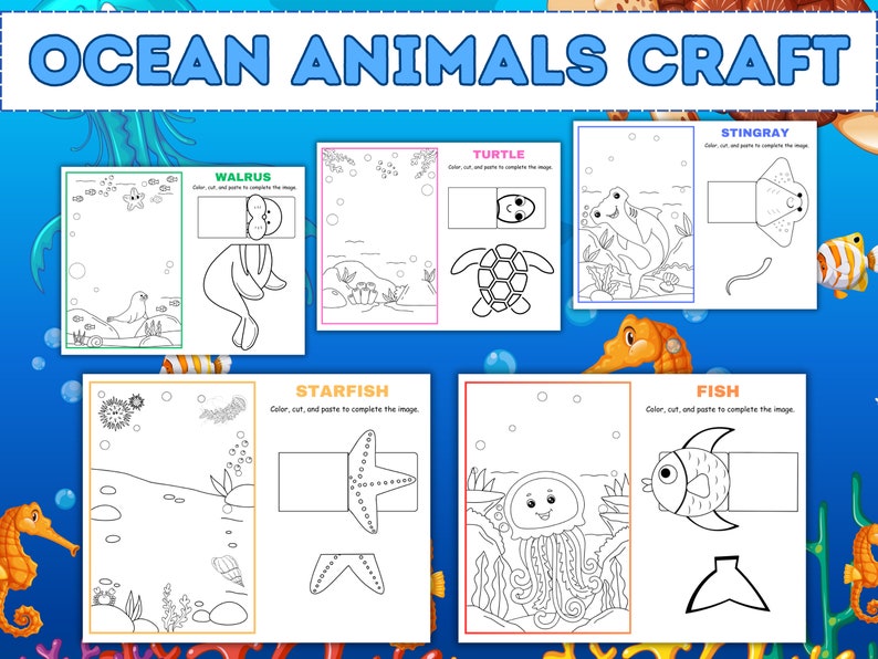 Ocean Animals Craft - Etsy