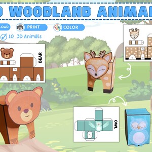 3D Woodland Animals - Etsy