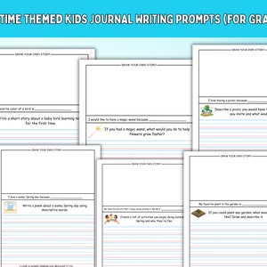 Kids Journal Writing Prompts (for Grades 1-3) - Etsy