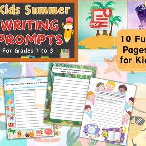 Kids Summer Writing Prompts - Etsy