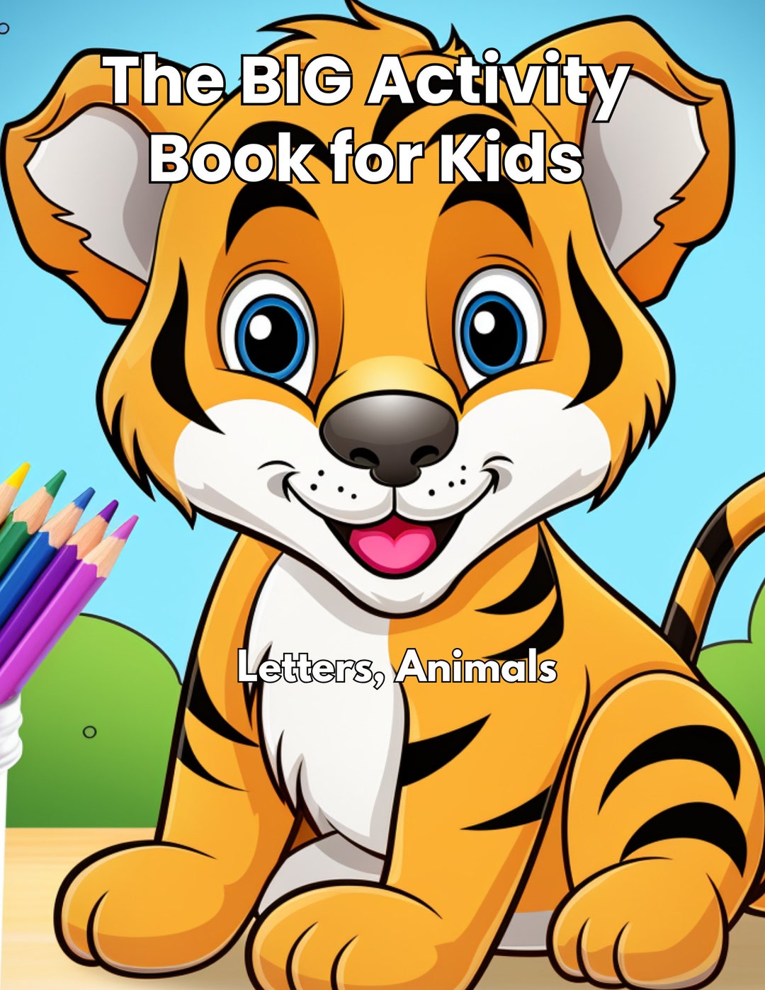 BIG Activity Book for Kids - Letters, Animals - Etsy