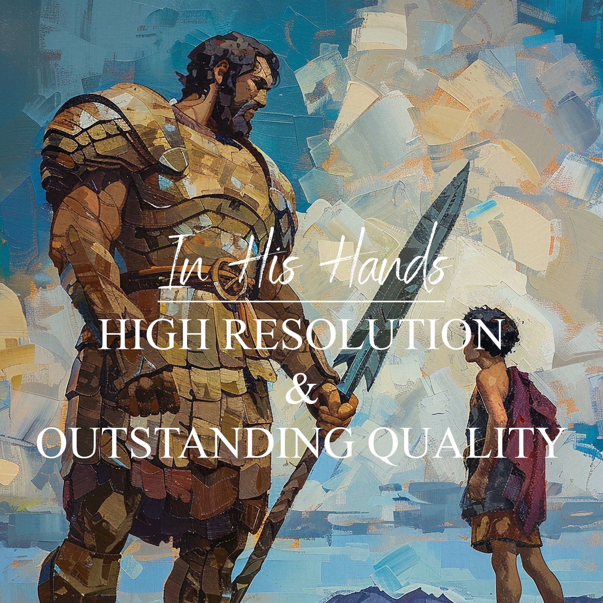 David and Goliath Wall Art Daily Bible Verses King David Custom Canvas ...