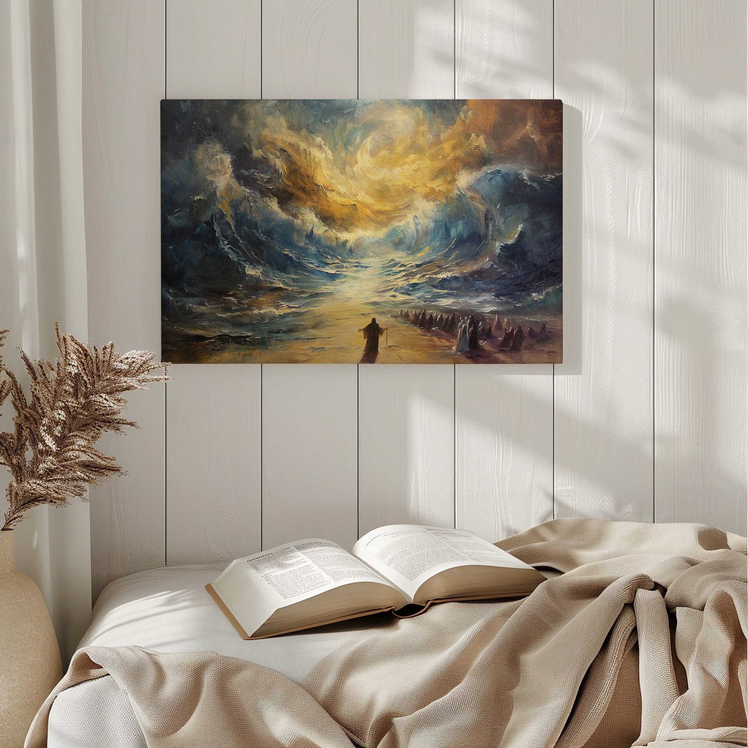 Moses Crossing the Red Sea Wall Art Christian Custom Canvas Print Bible ...