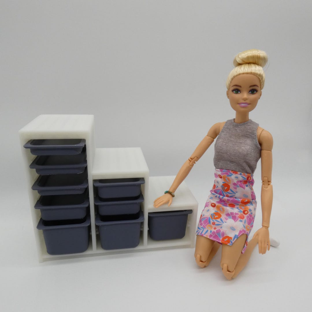 Dollhouse Stair-step Storage Unit With Removable Bins – 1:6 Scale ...